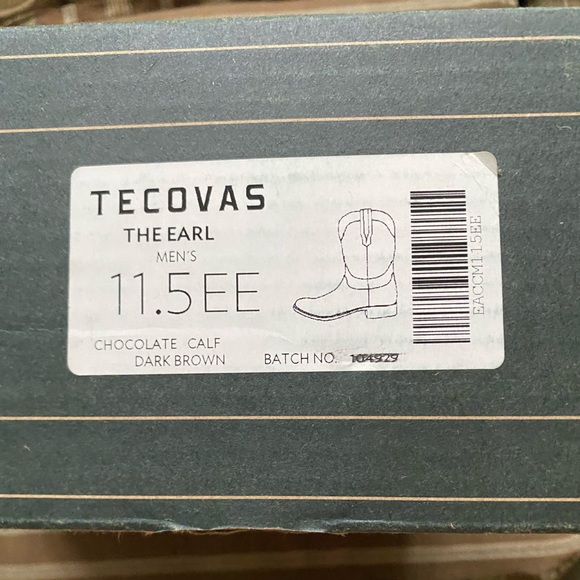 Tecovas | Shoes | Mens New In Box Tecova The Earl Chocolate Calfskin ...